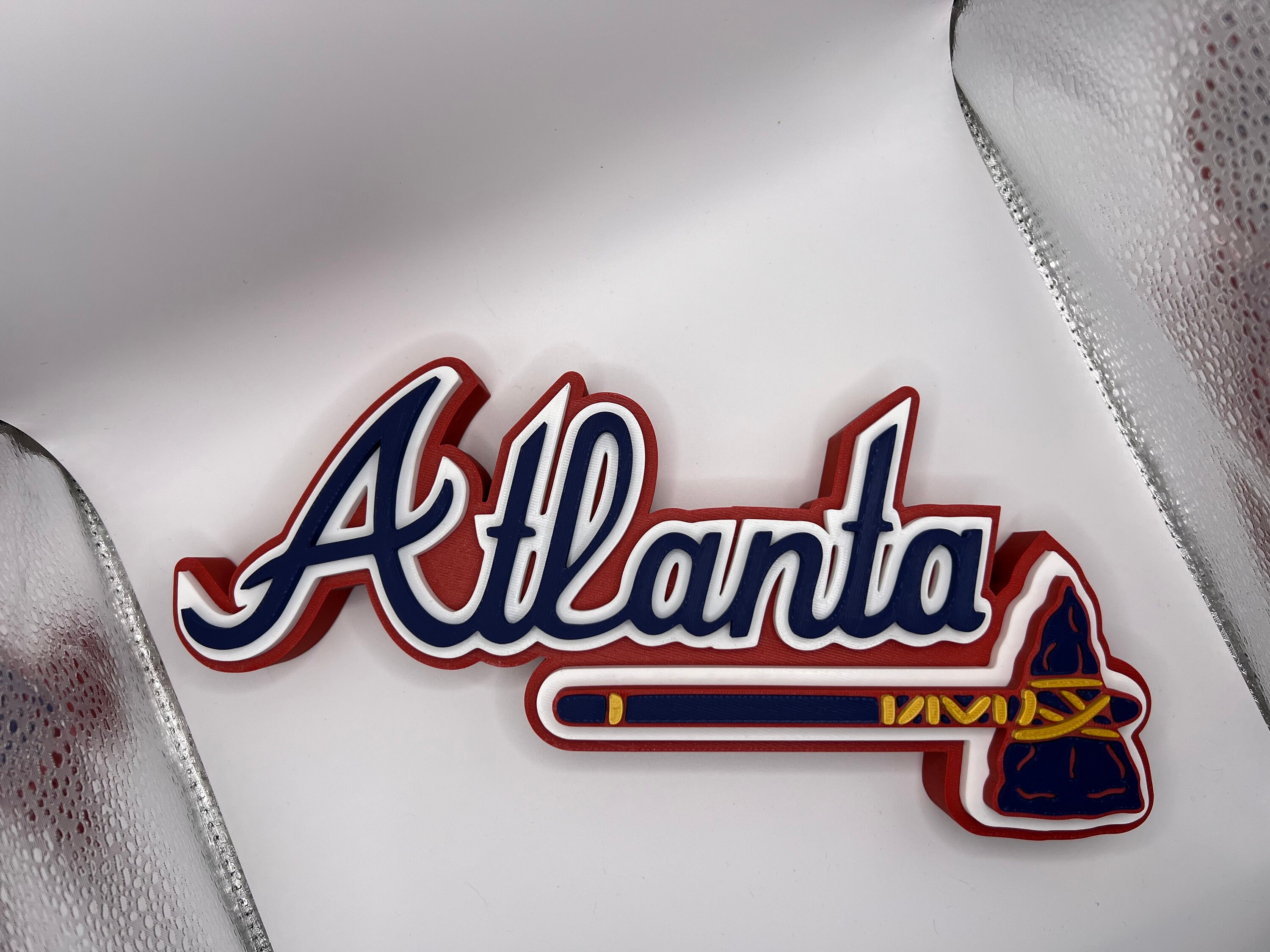 Atlanta Braves Logo Shelf / Desk Art ATL - Etsy