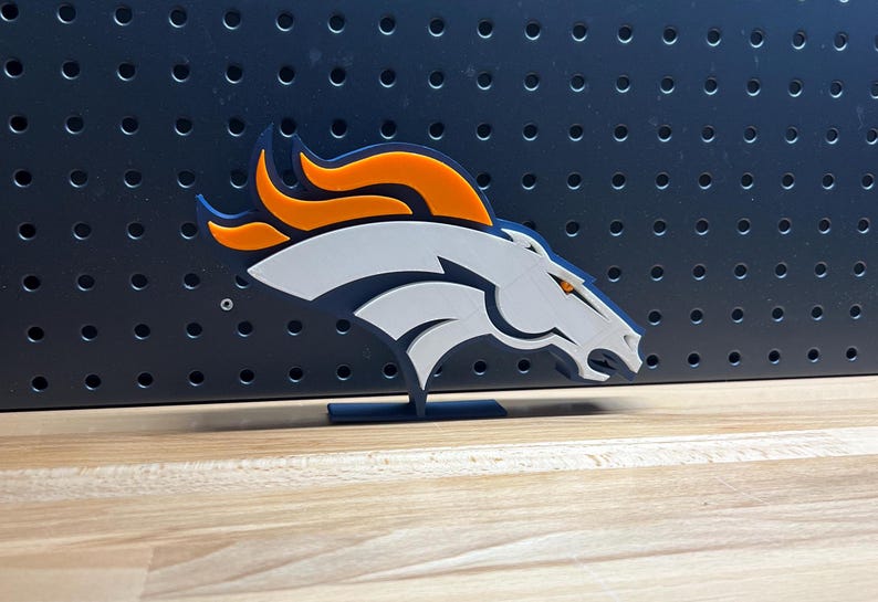 Denver Broncos Logo Shelf / Desk Art - Etsy