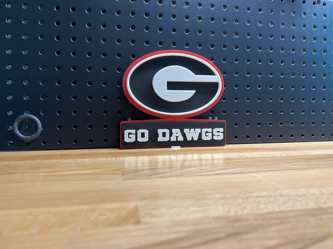 Georgia Bulldogs Logo Shelf / Desk Art - Go Dawgs - Etsy