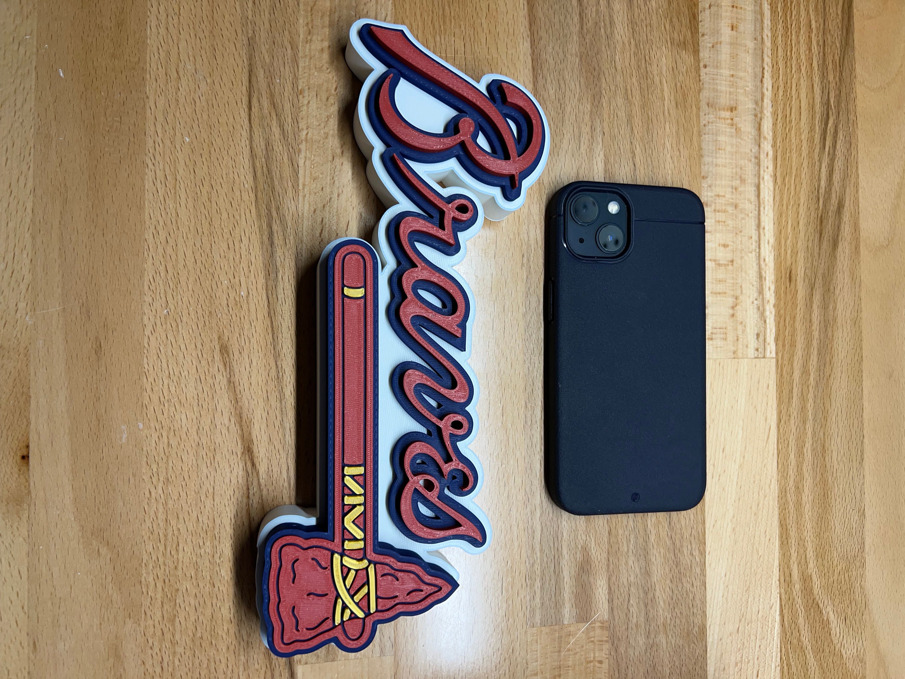 Atlanta Braves Logo Shelf / Desk Art Braves - Etsy