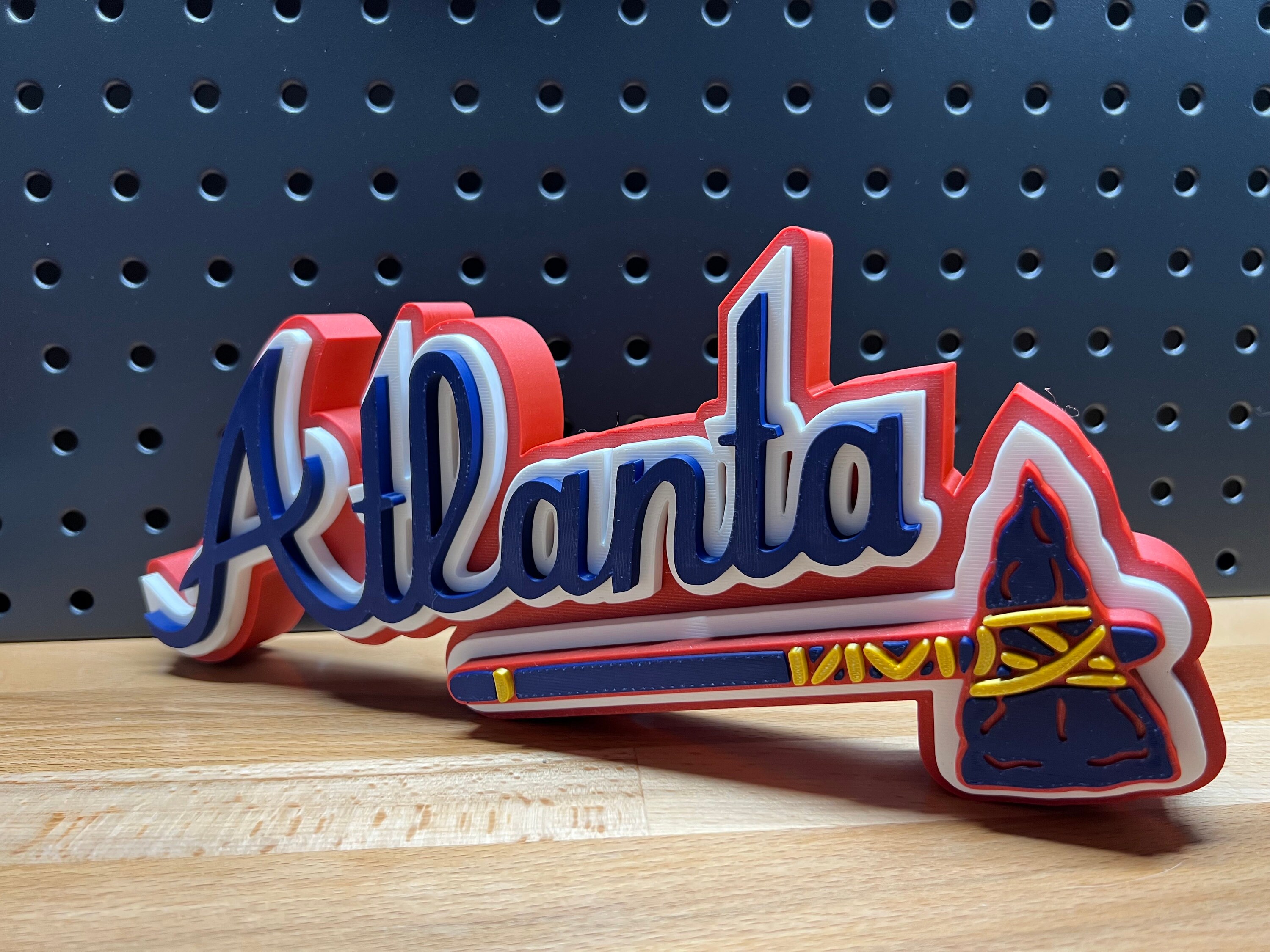 Atlanta Braves Logo Shelf / Desk Art ATL - Etsy