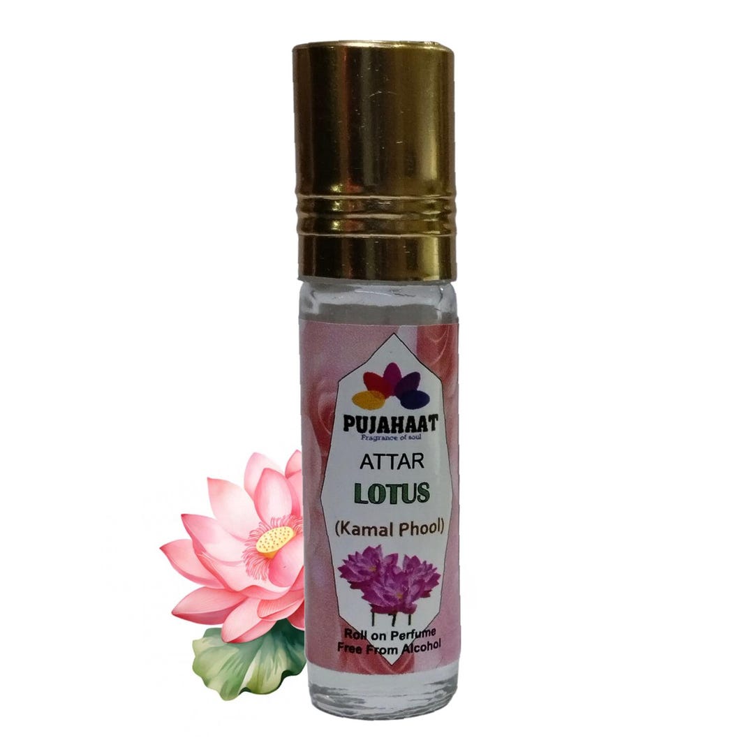 Pujahaat Premium Alcohol-free Lotus Attar | Ittar 6 Ml, Fresh Floral ...