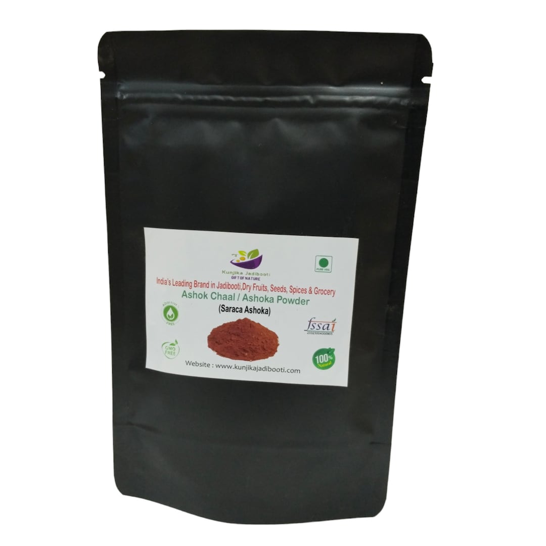Kunjika Jadibooti Ashok Chaal Powder - Ashoka - Saraca Ashoka Bark ...