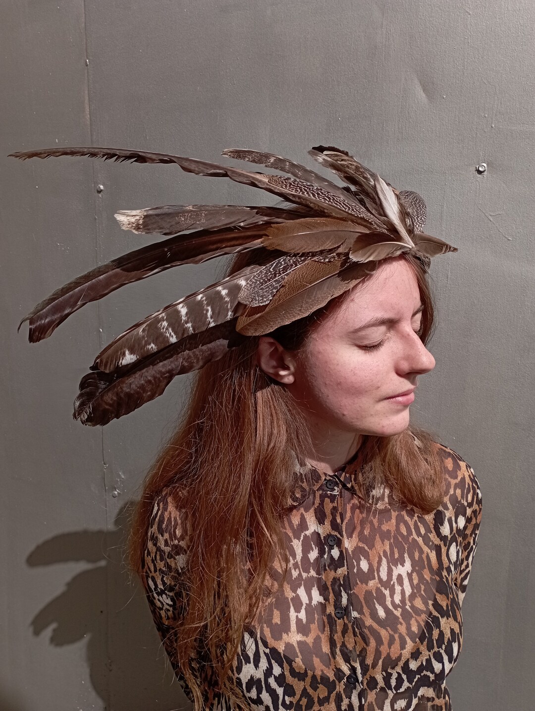 Shaman Crown Feather Headpiece Headdress Hippie Pheasant - Etsy