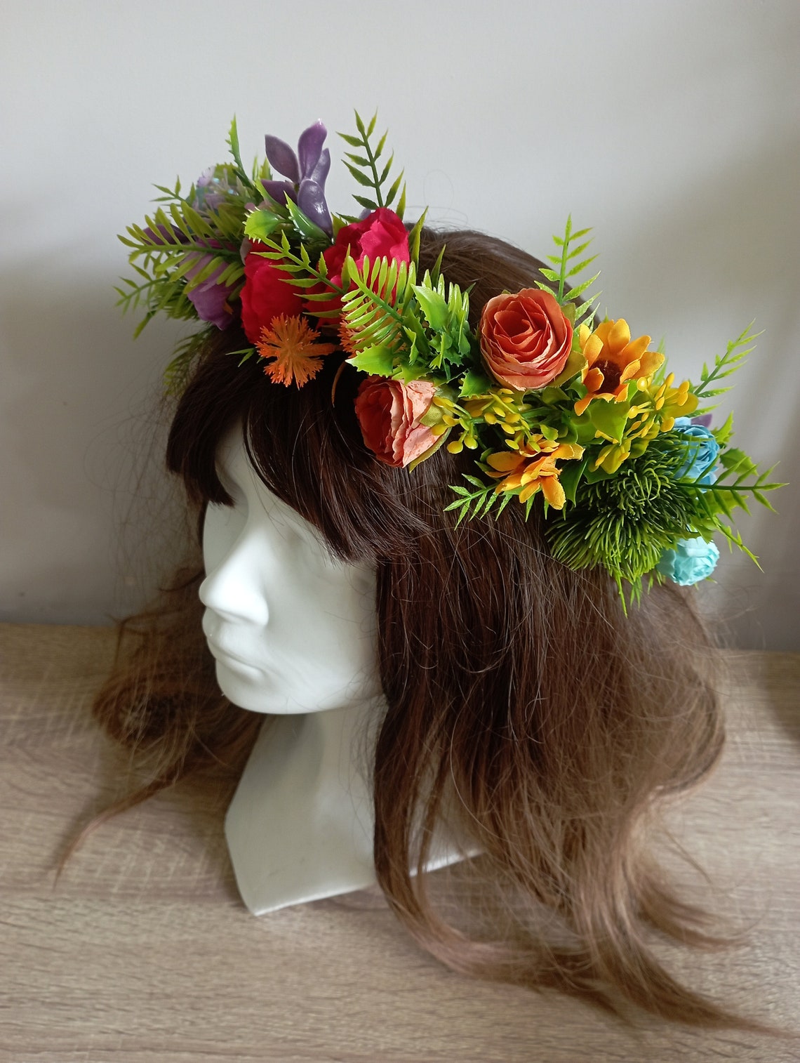 LGBT LGBTQ Rainbow Gay Flag Pride Month Flower Crown Boho Hippie Bride ...