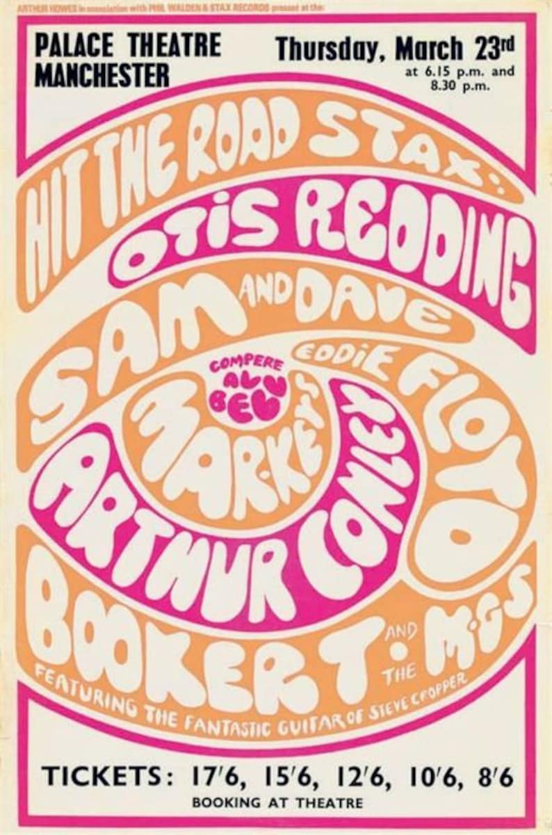 Soulful Sounds - Digital Gig Poster for Otis Redding's Iconic 1967 ...
