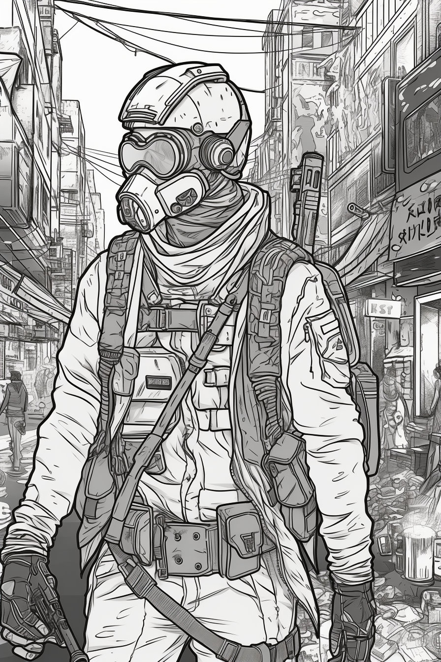 64 Cyberpunk Coloring Pages for a Futuristic Adventure - Etsy