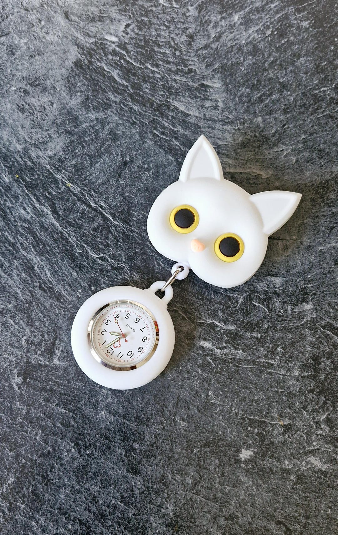Fob Watch Super Cute Cat Retractable Vet Nurse Hospital Fob Clip Pocket ...