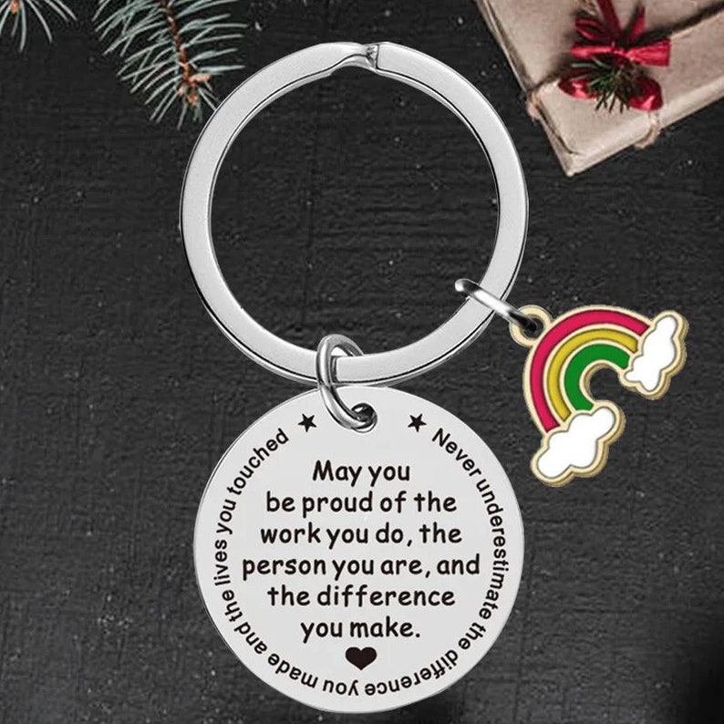 Inspirational Thank You Coworker Keychain Colleague Retirement Leaving ...