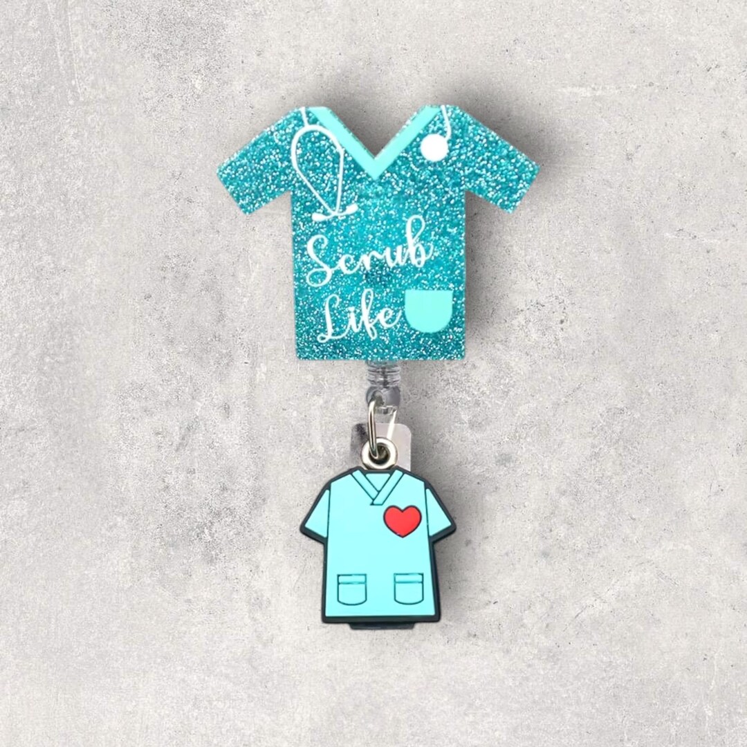 Nurse Badge Clip, Nurse Gift, Retractable ID Holder, Scrubs, Funny ...