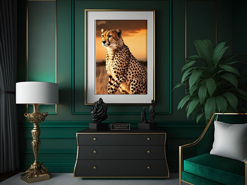 Cheetah Poster - Etsy