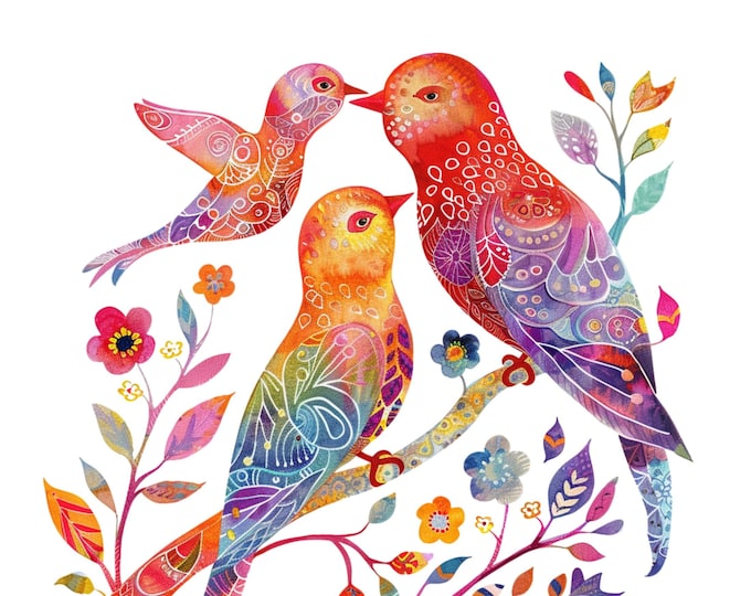 Charming Love Bird Clip Art Set | Cute Digital Images | for Scrapbooks ...