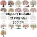Colorful Tree Clipart Bundle: Artistic Tree PNG (digital Download) - Etsy