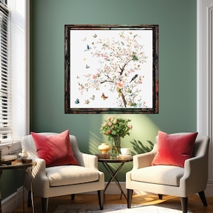 9 Whimsical Spring Tree Clipart Bundle With Colorful Flowers ...