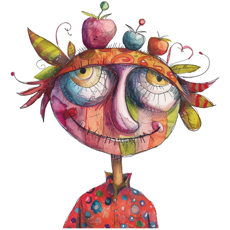 Funny Faces Clipart Set: Whimsical PNG Designs (digital Download) - Etsy