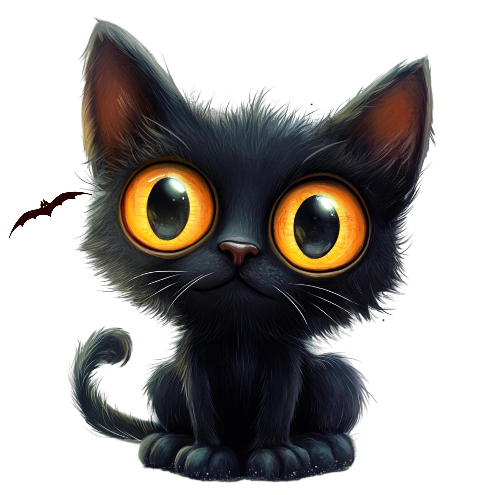 Cute Black Cat Clipart Bundle, Instant Download, Sublimation Design ...