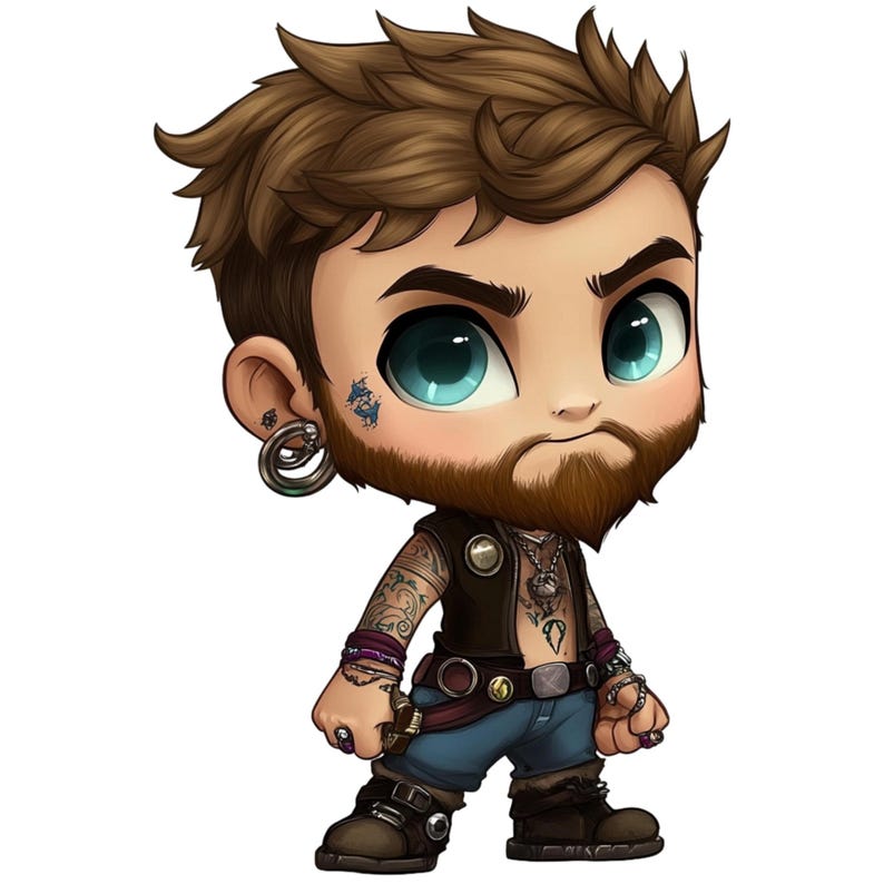 24 Vibrant Chibi Celebrity PNG Clipart Bundle - Instant Download for ...