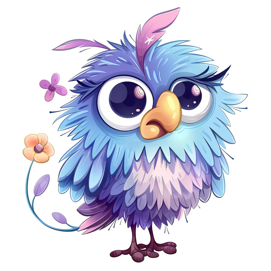 Cute Blue Bird Clipart Bundle for Sublimation Design Instant Download ...