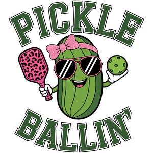 25 Playful Pickle Ballin' Clipart Bundle, Fun Cartoon Pickle Characters ...