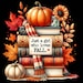 Fall Book Stack Clipart: Autumn Pumpkin Design (digital Download) - Etsy