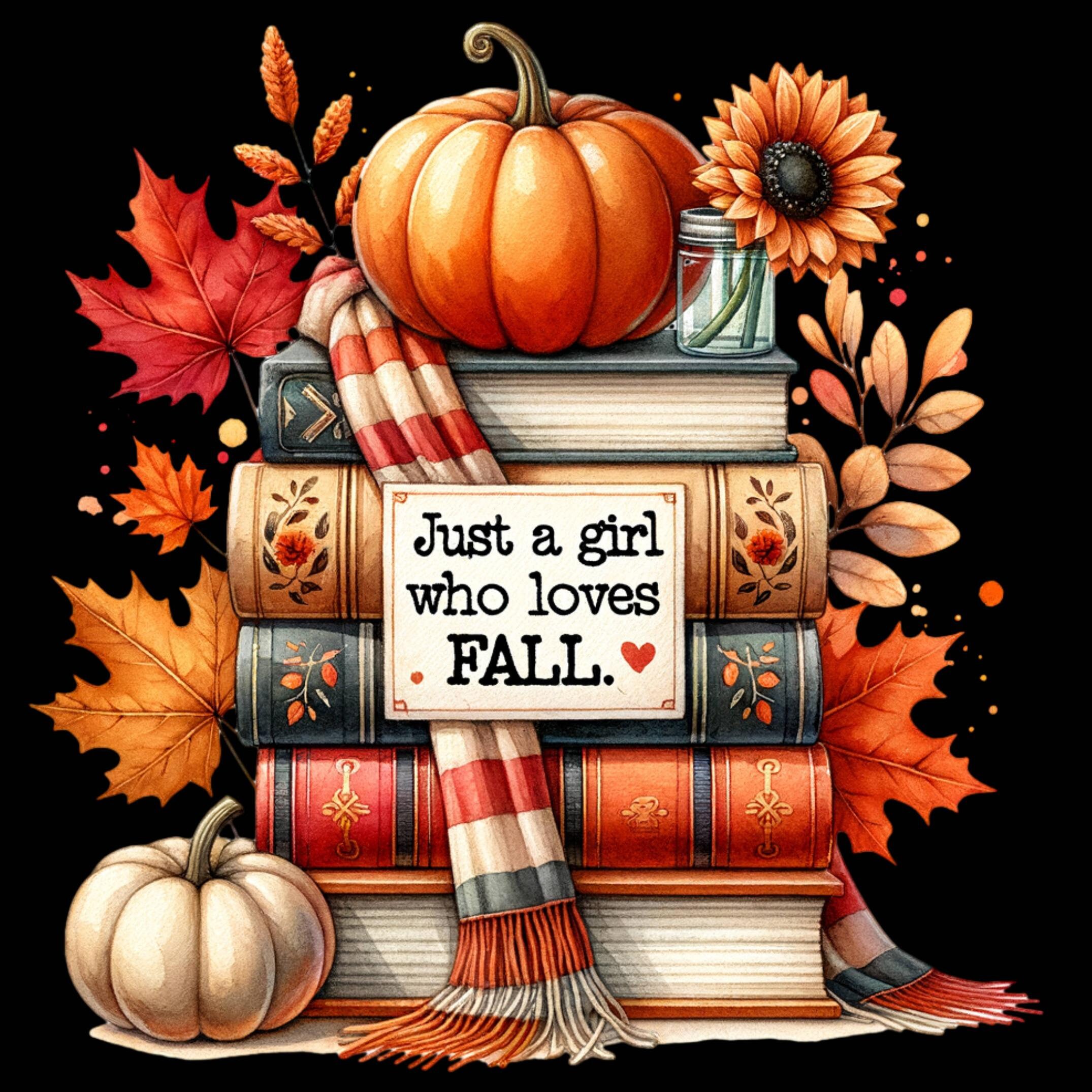 Fall Book Stack Clipart: Autumn Pumpkin Design (digital Download) - Etsy
