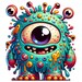 Whimsical Monster Clipart Bundle: Colorful Nursery Graphics (PNG ...