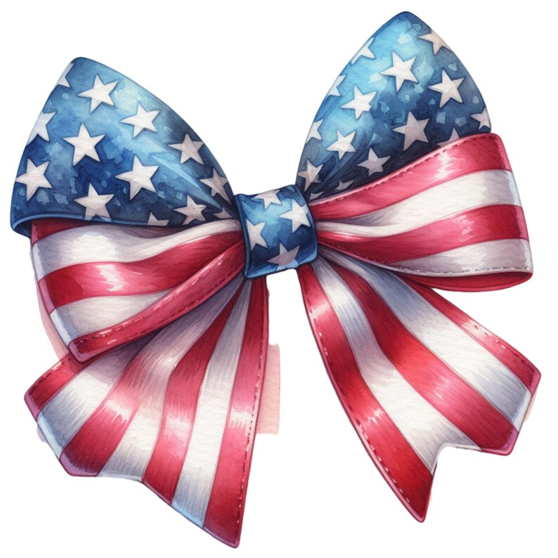 Patriotic Bow PNG Bundle: American Flag Clipart (digital Download) - Etsy