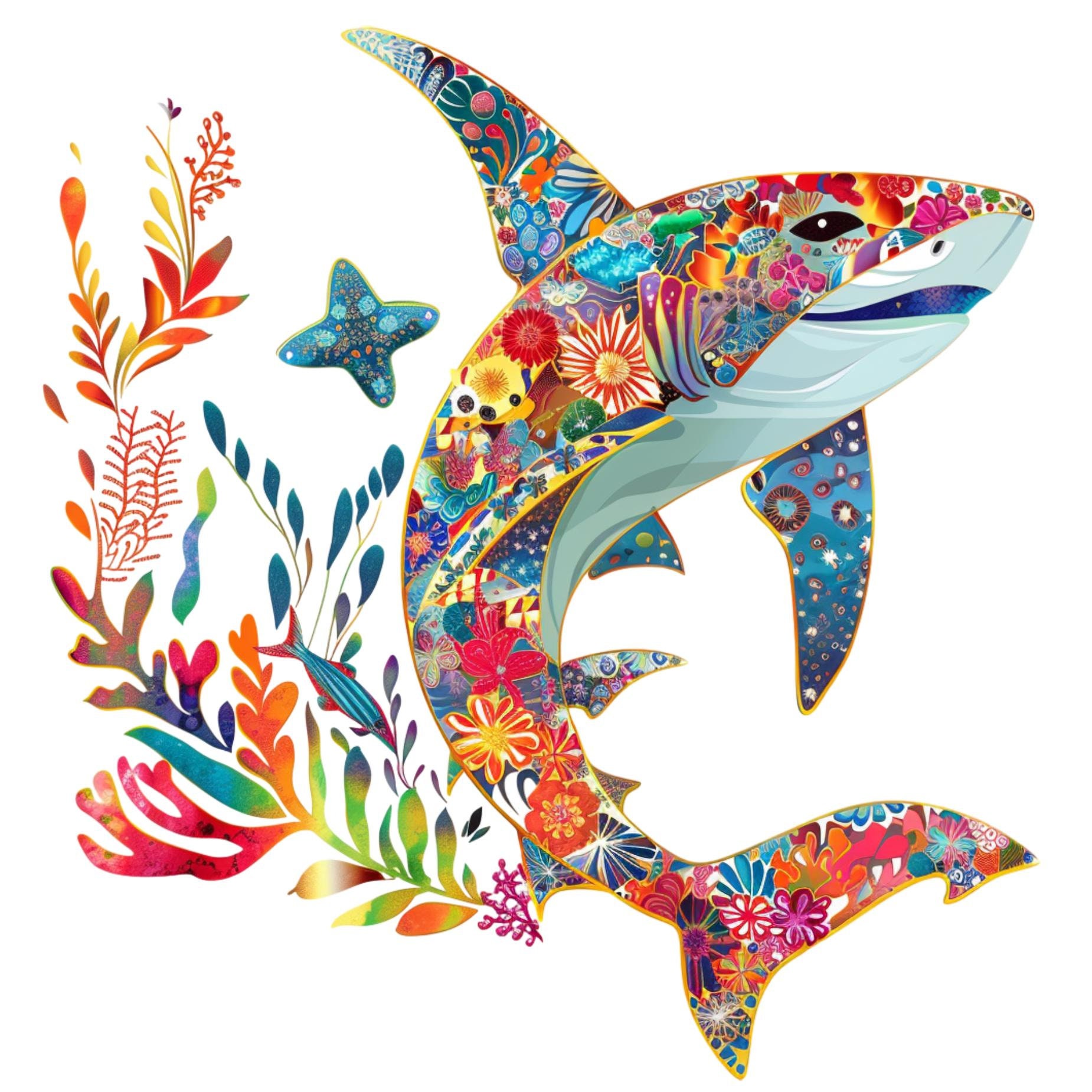 Colorful Shark Clipart Bundle: Sublimation Design (digital Download) - Etsy