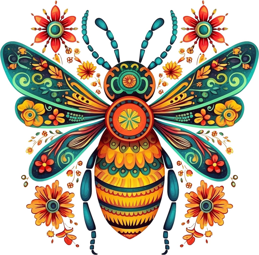 20 Vibrant Bee Clipart Bundle, Instant Download, Colorful Sublimation ...