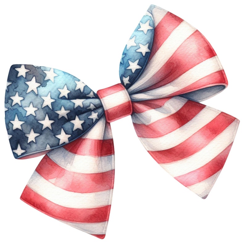 Patriotic Bow PNG Bundle: American Flag Clipart (digital Download) - Etsy