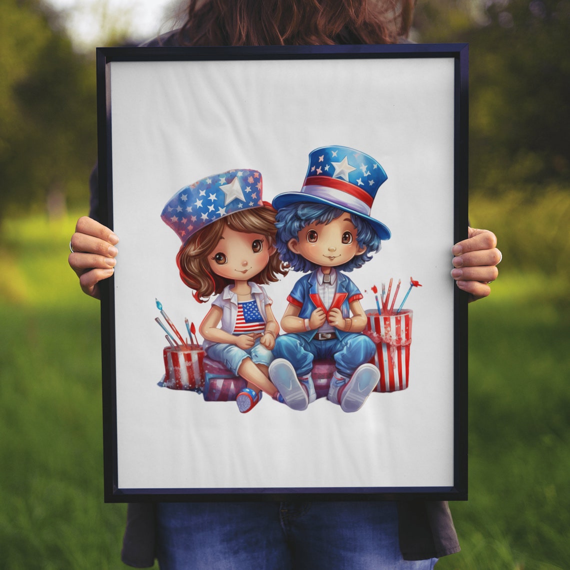 4th of July Kids PNG Clipart, Cute Patriotic Kids, Patriotic Png ...