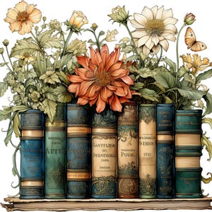 17 Watercolor Book Border Bundle PNG Set, Instant Digital Download ...