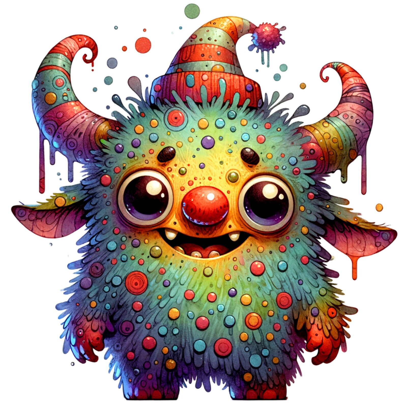 Quirky Animals PNG Clipart Bundle Whimsical Monsters Sublimation Clip ...