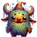 Whimsical Monster Clipart Bundle: Colorful Nursery Graphics (PNG ...