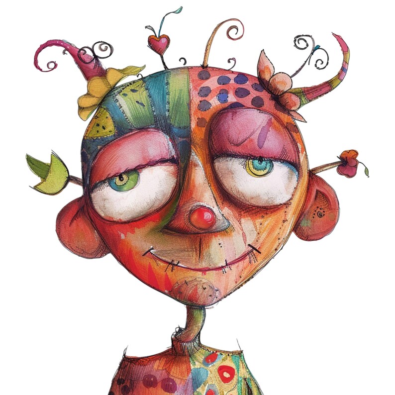 Funny Faces Clipart Set: Whimsical PNG Designs (digital Download) - Etsy