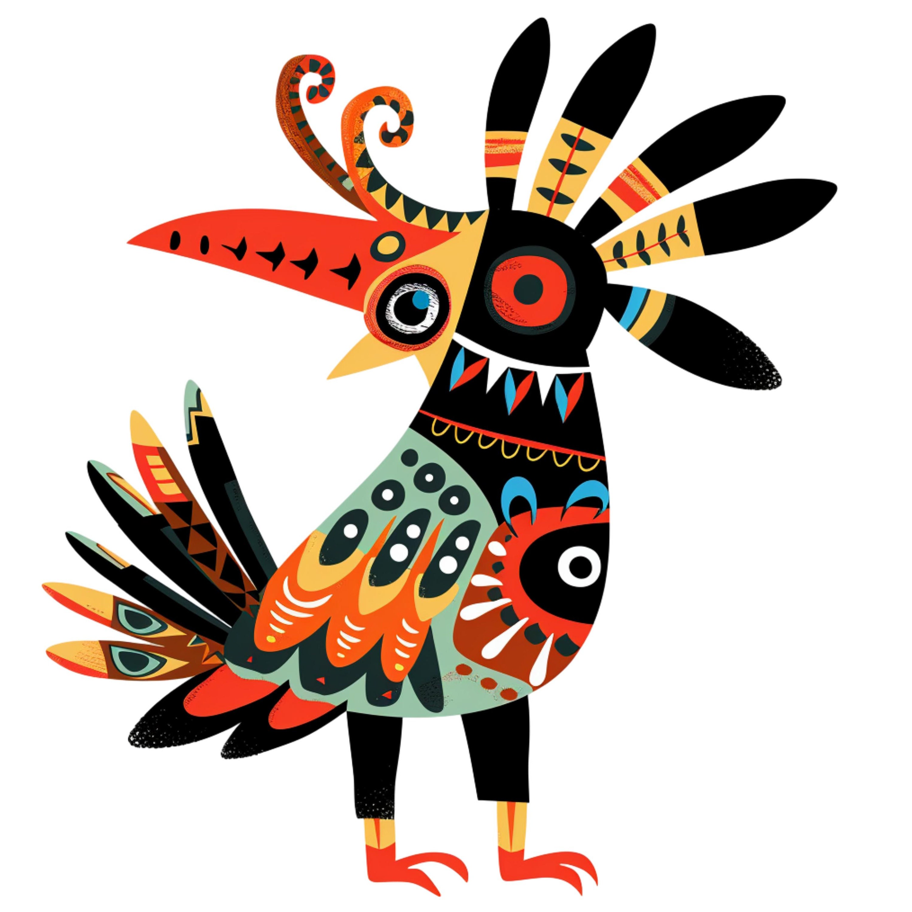 Boho Bird Clipart Bundle: Native American Folk Art (digital Download ...