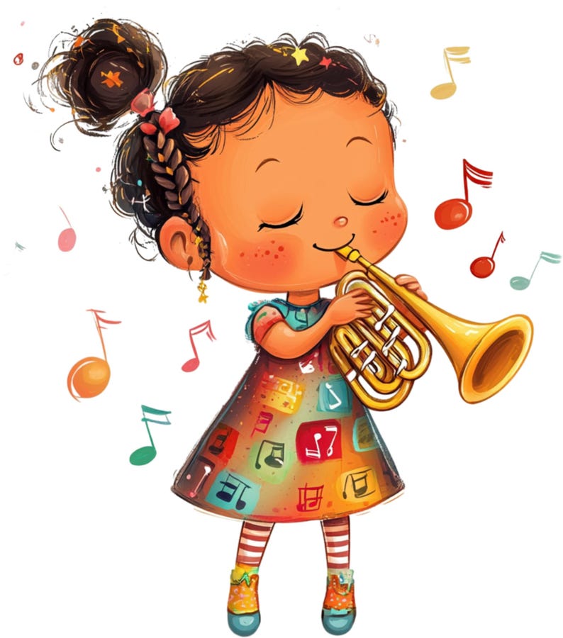 Musical Girls Clipart Bundle, Kids Music PNG (commercial Use) - Etsy