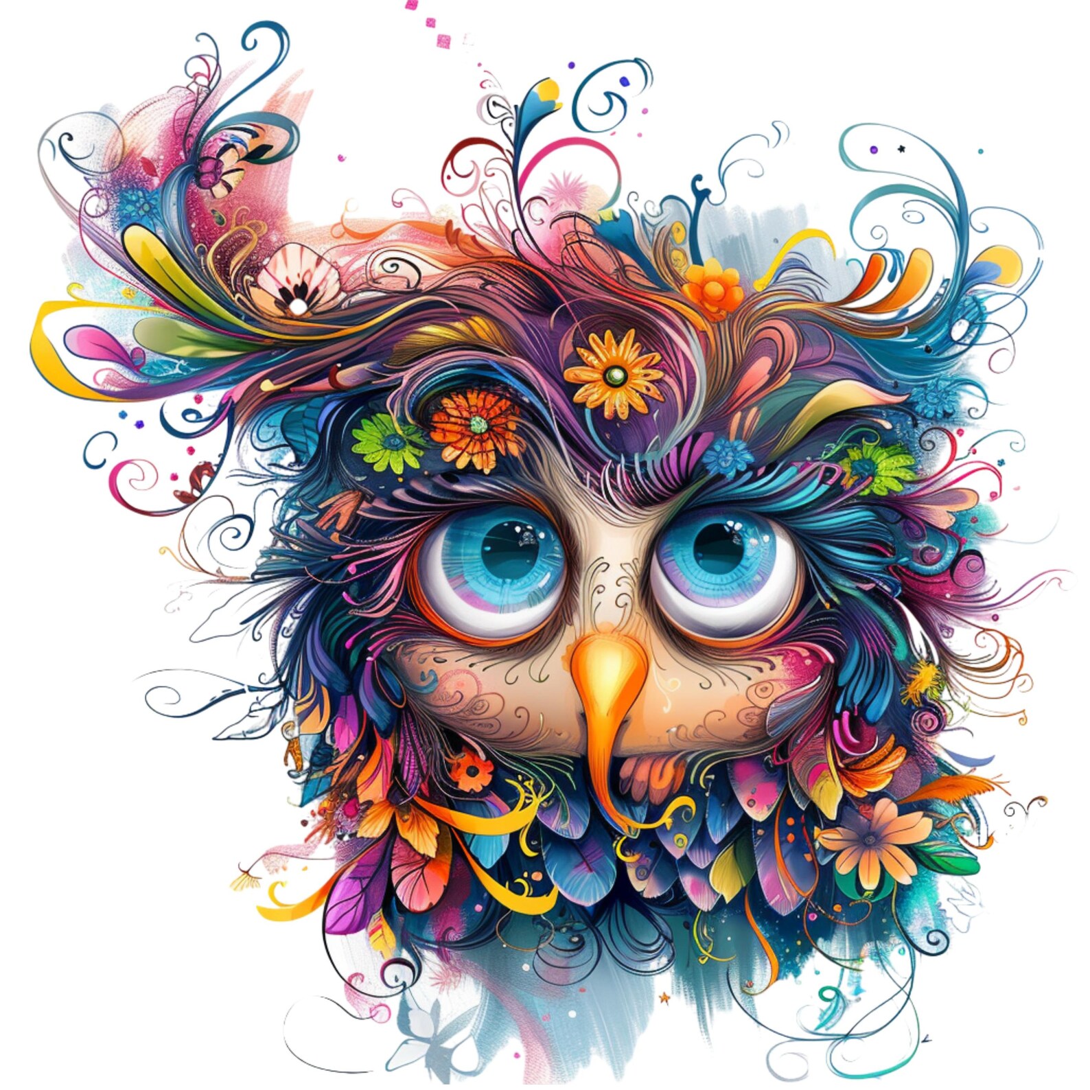 Whimsical Owl Clipart Set: Colorful PNG Designs (digital Download) - Etsy