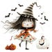 Witch Halloween Clipart Bundle, Spooky PNG Graphics (instant Download ...