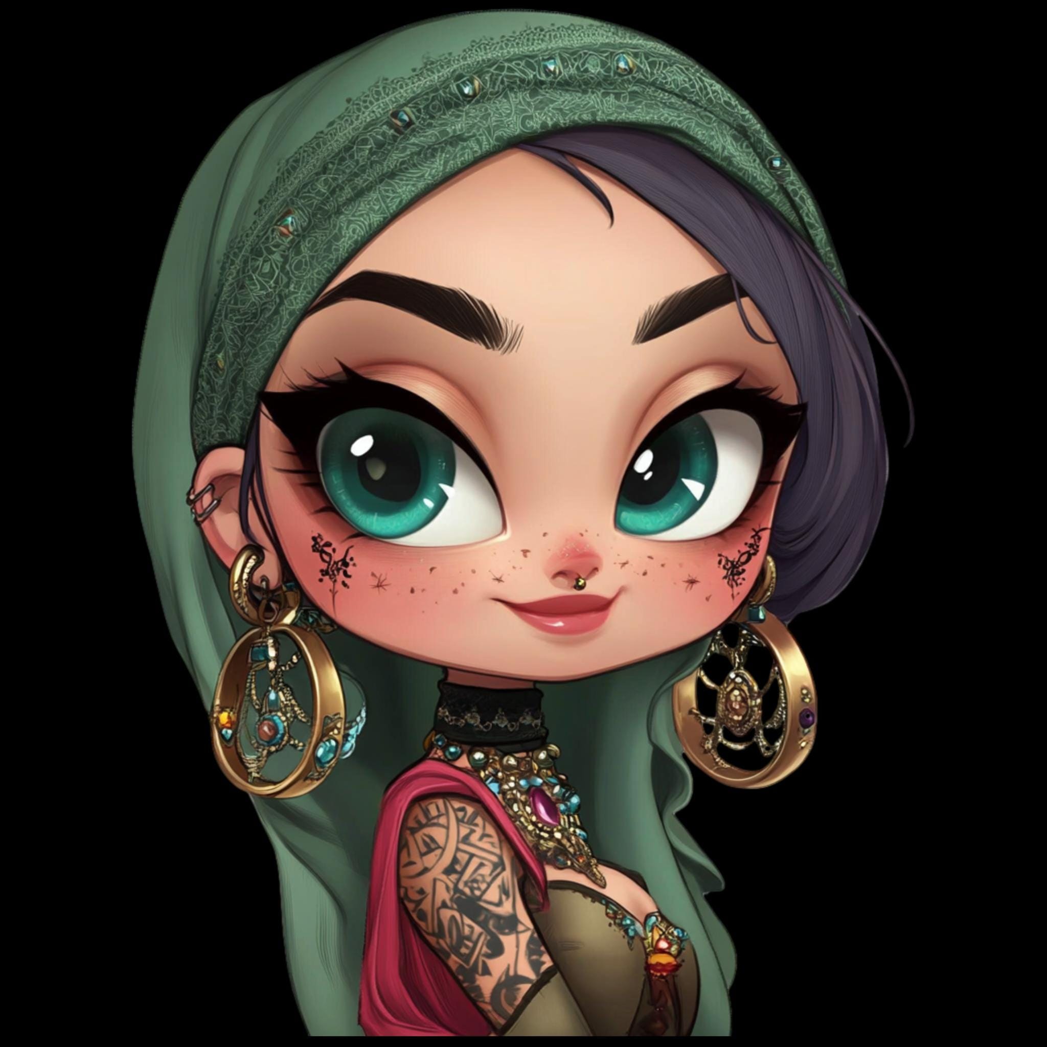 24 Vibrant Chibi Celebrity PNG Clipart Bundle - Instant Download for ...