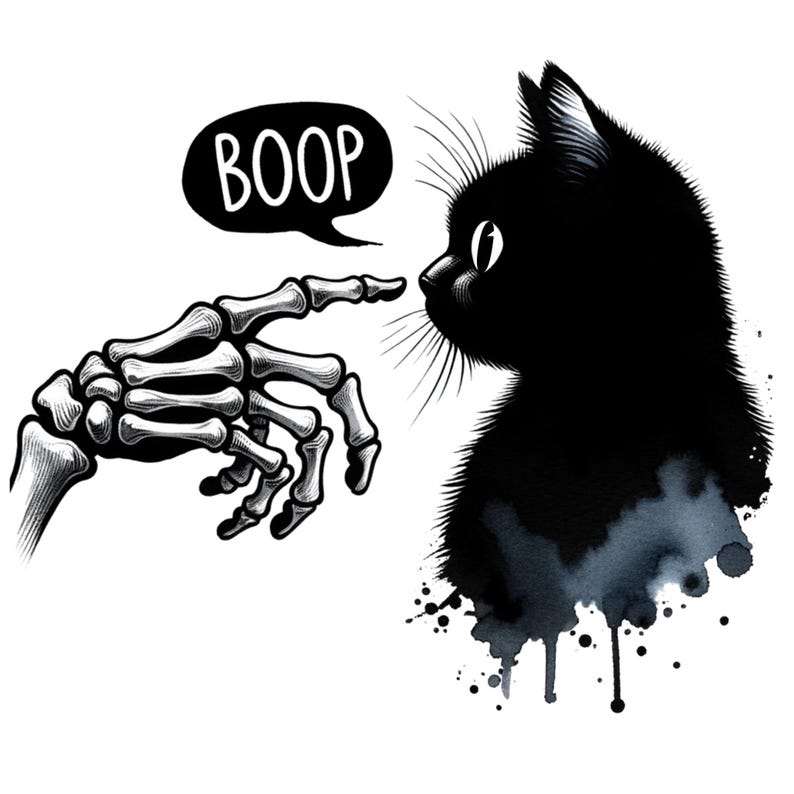 Funny Skeleton Cat Halloween Clipart Bundle (PNG Digital Download) - Etsy