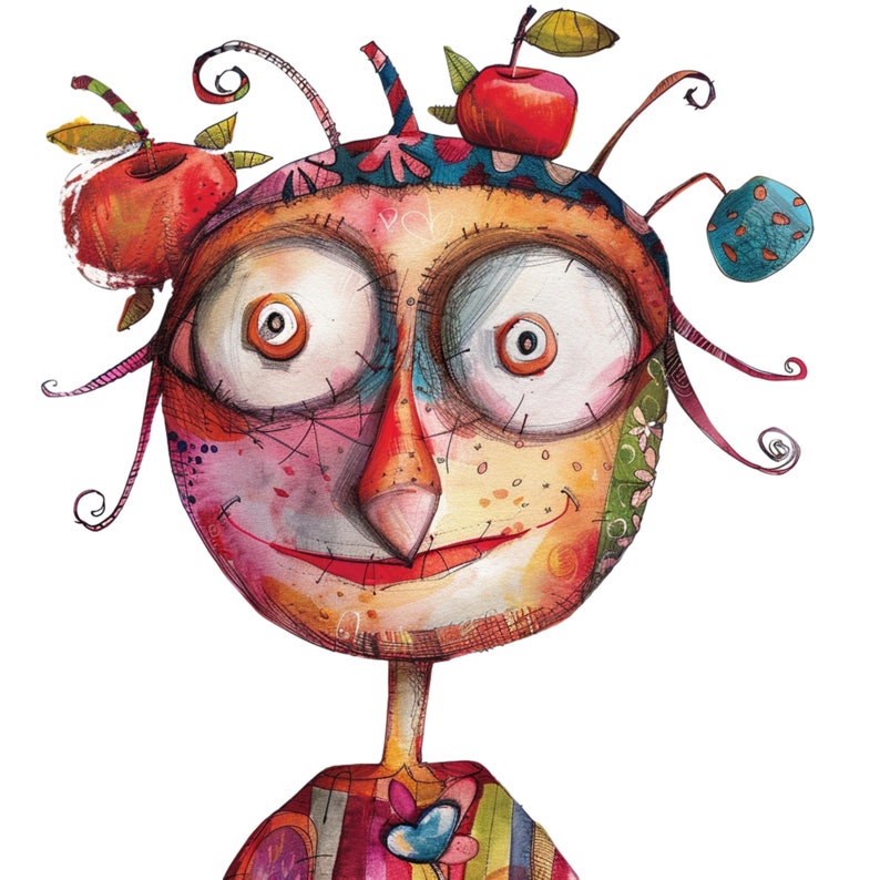 Funny Faces Clipart Set: Whimsical PNG Designs (digital Download) - Etsy