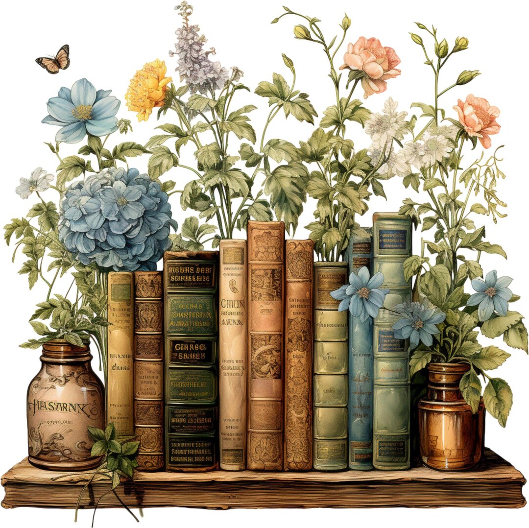 17 Watercolor Book Border Bundle PNG Set, Instant Digital Download ...