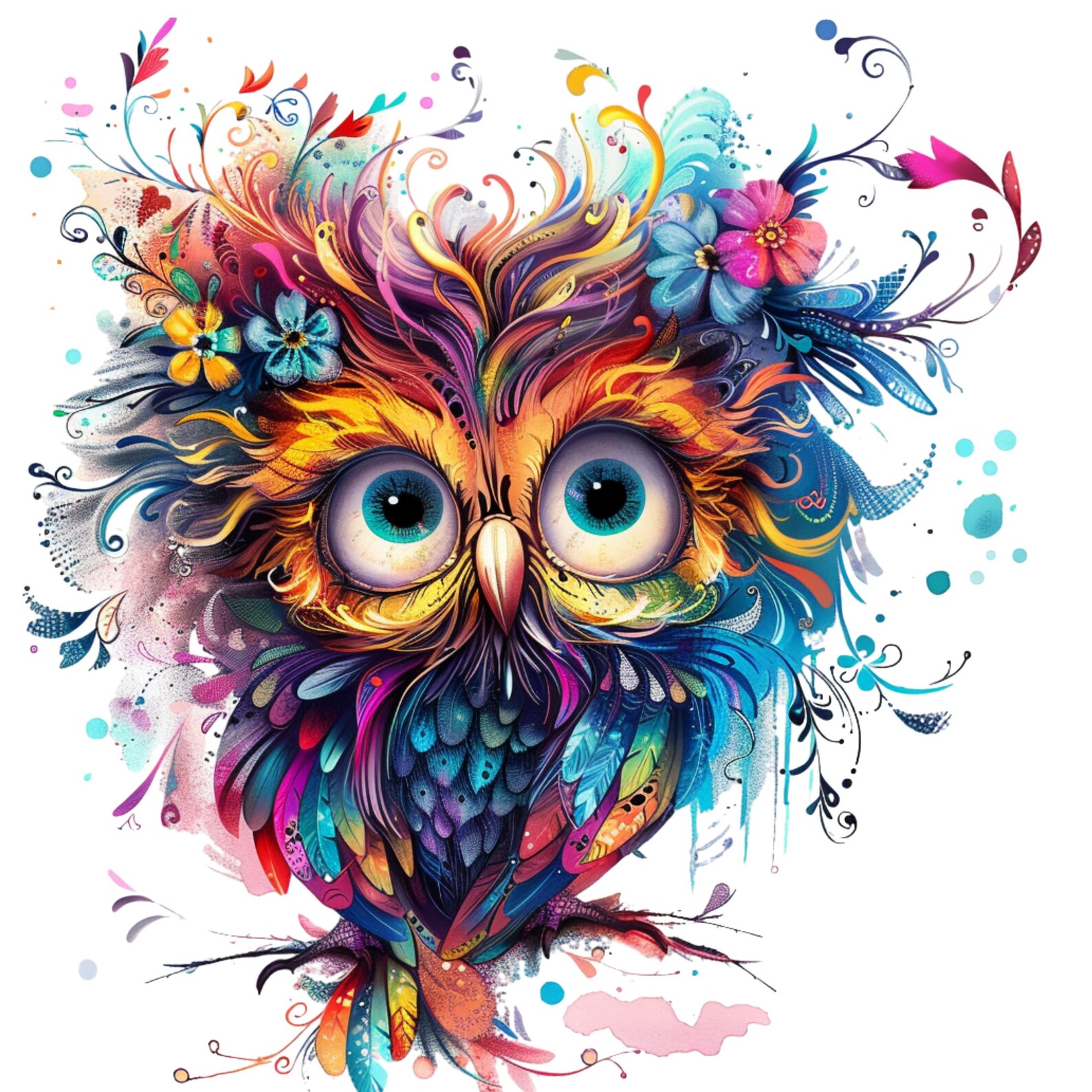 Whimsical Owl Clipart Set: Colorful PNG Designs (digital Download) - Etsy