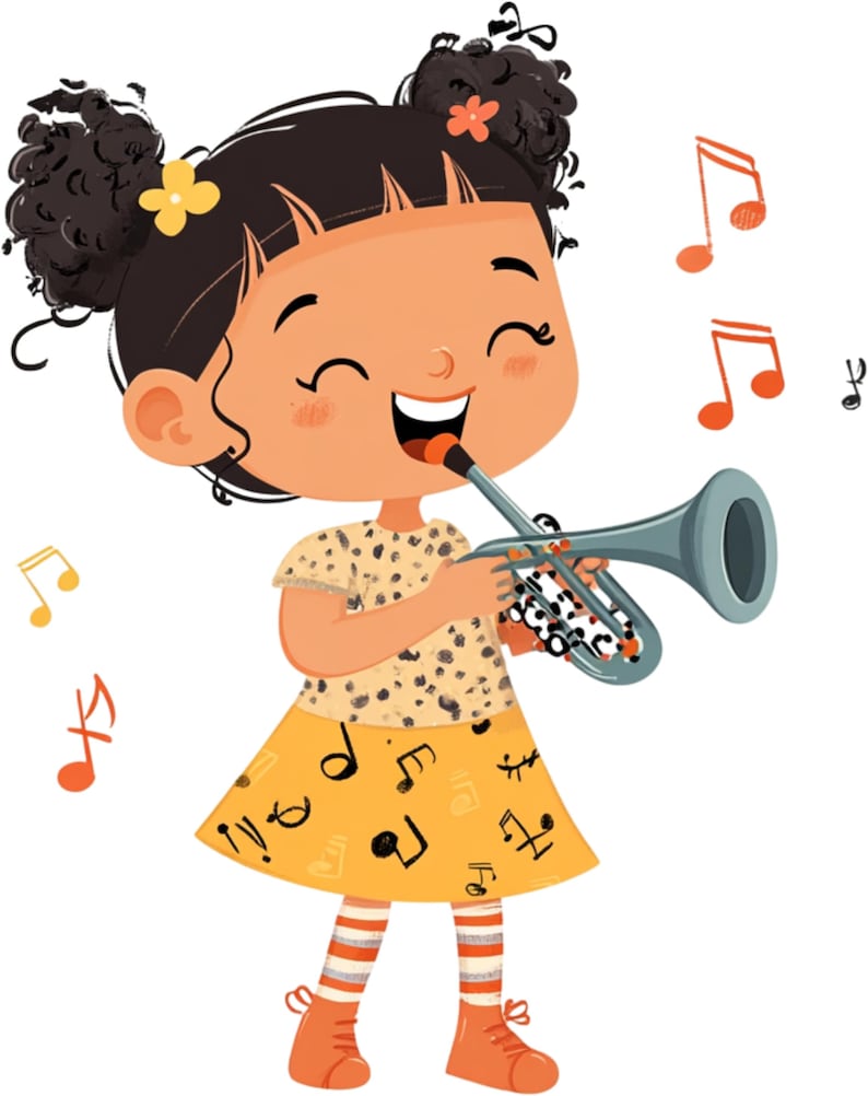 Musical Girls Clipart Bundle, Kids Music PNG (commercial Use) - Etsy