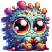 Whimsical Monster Clipart Bundle: Colorful Nursery Graphics (PNG ...
