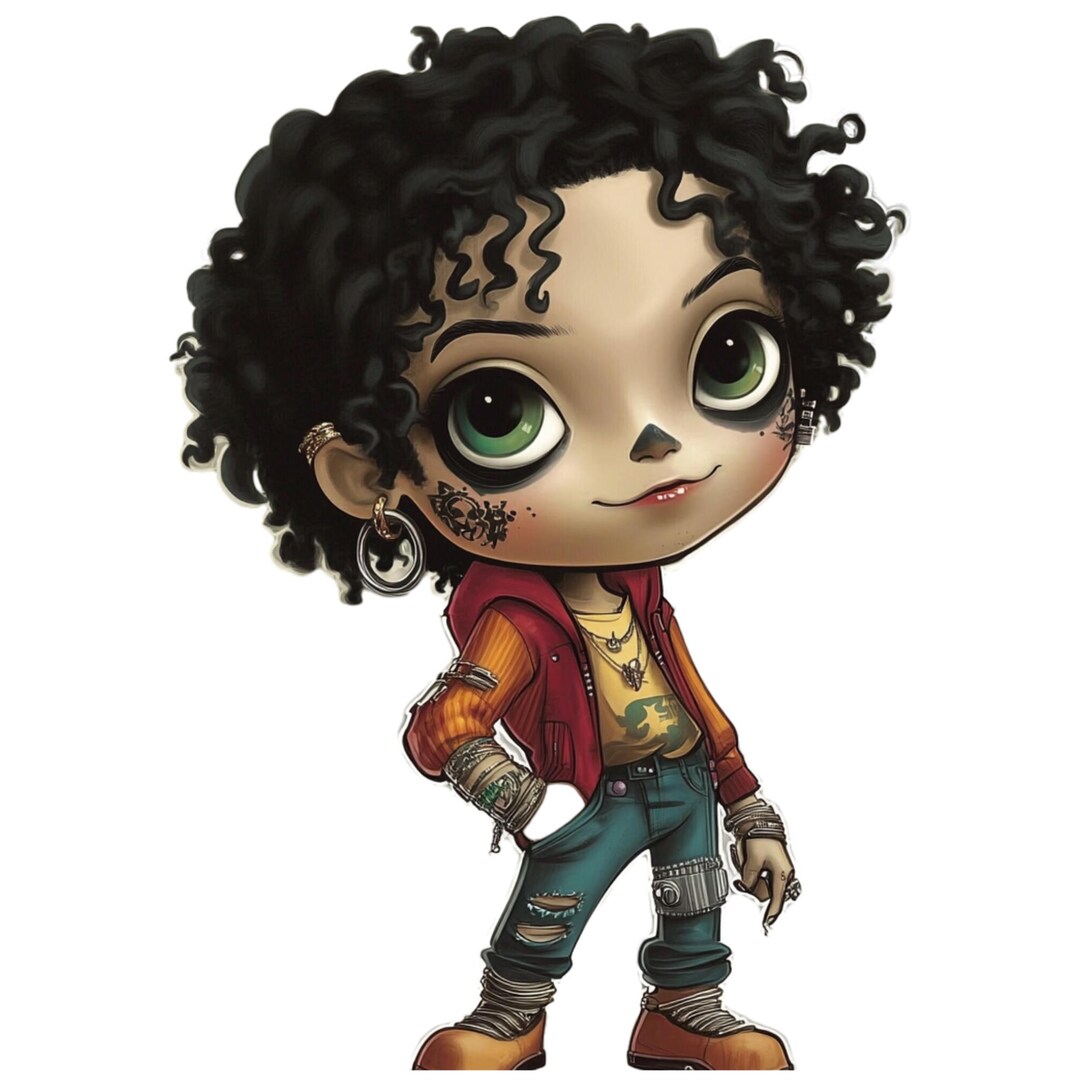 24 Vibrant Chibi Celebrity PNG Clipart Bundle Instant Download for ...