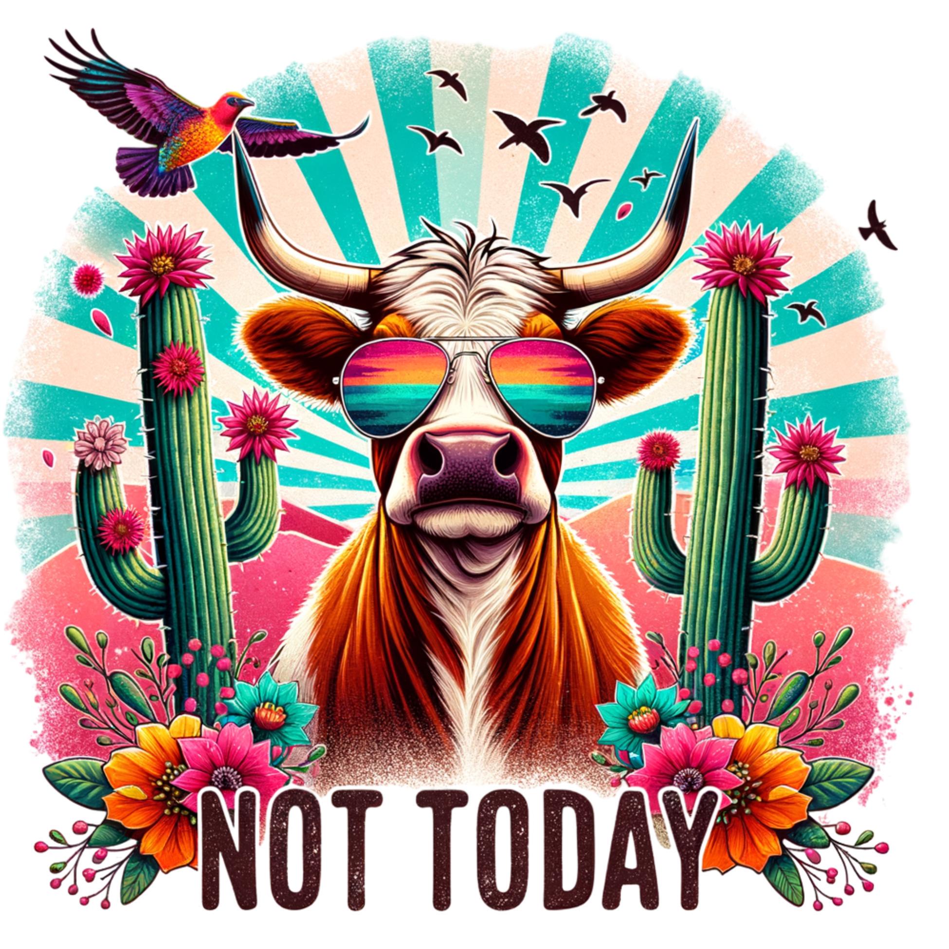 Not Today Heifer PNG, Funny Dairy Cow Clipart Bundle, Desert Western ...