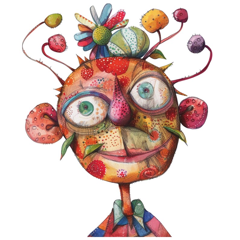 Funny Faces Clipart Set: Whimsical PNG Designs (digital Download) - Etsy