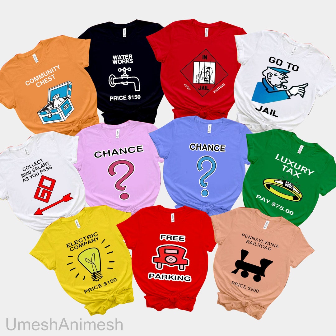 Personalized Monopoly Board Game Halloween Crew Shirt - Etsy